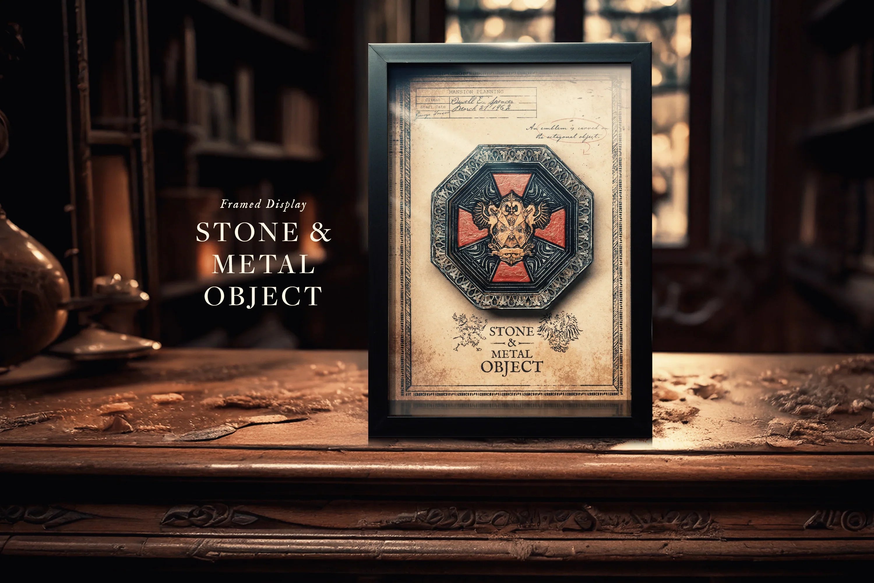 Handmade Framed Stone & Metal Object - Inspired by Resident Evil – Grim ...